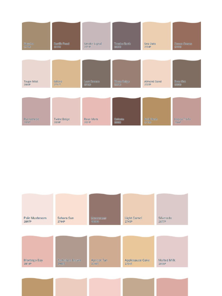 Brown and Beige Color Chart | PDF