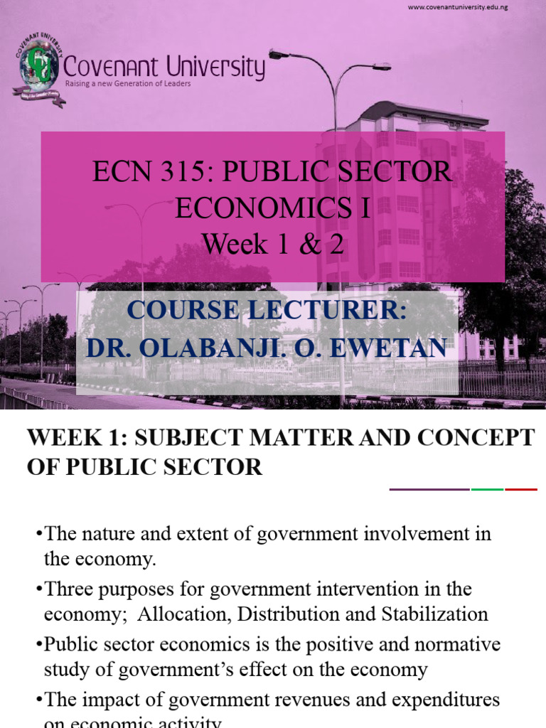 Introduction to Public sector (1)(ecn325).pptx | PDF