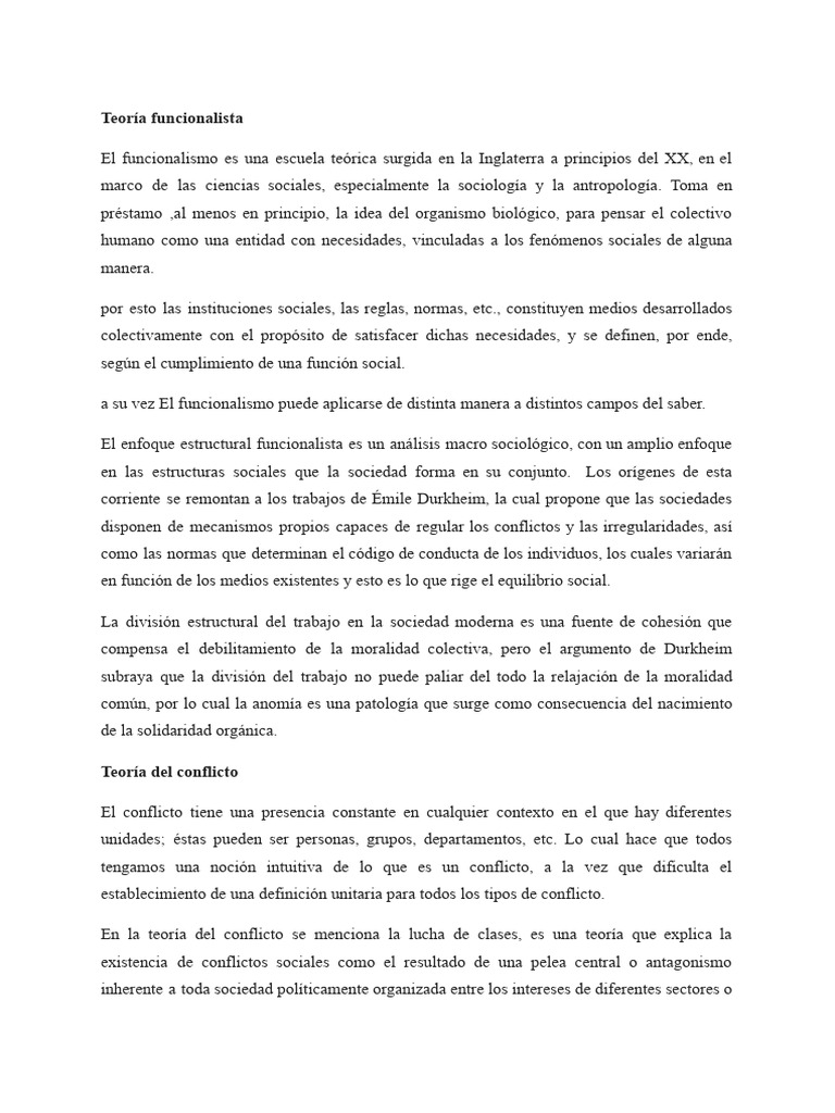 Informe Oral Teorias | PDF