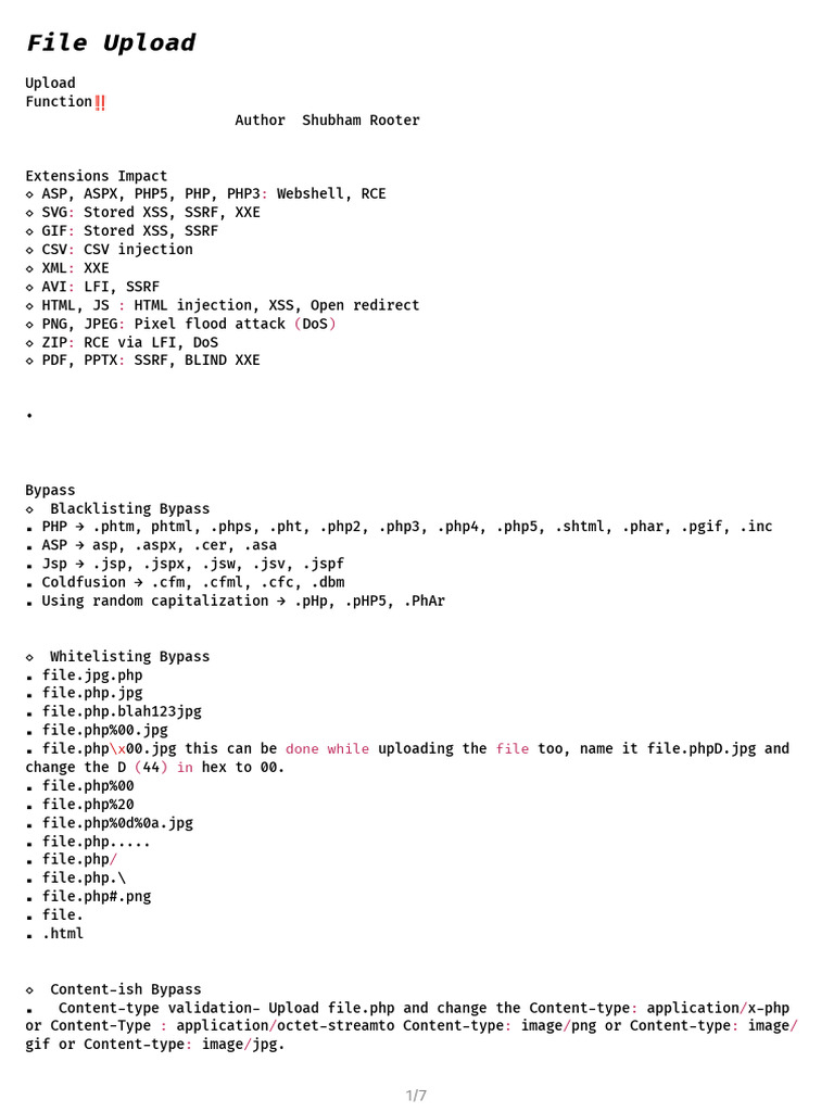 File Upload Bug Exploit Metho | PDF