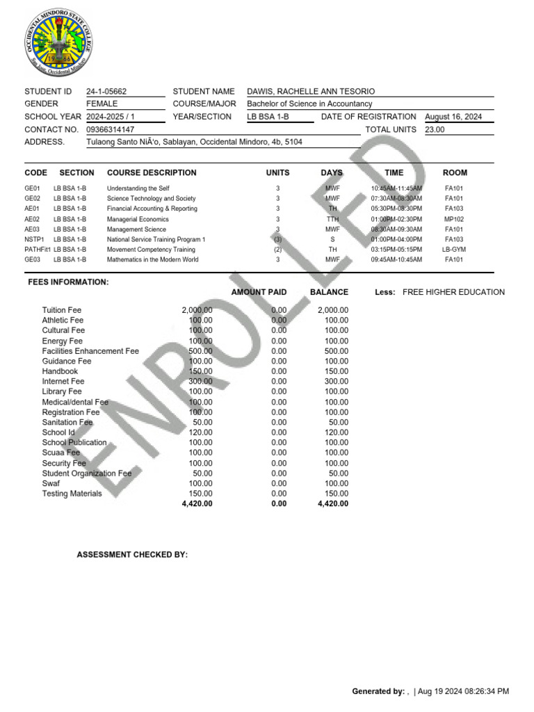 Omsc Registration Form | PDF