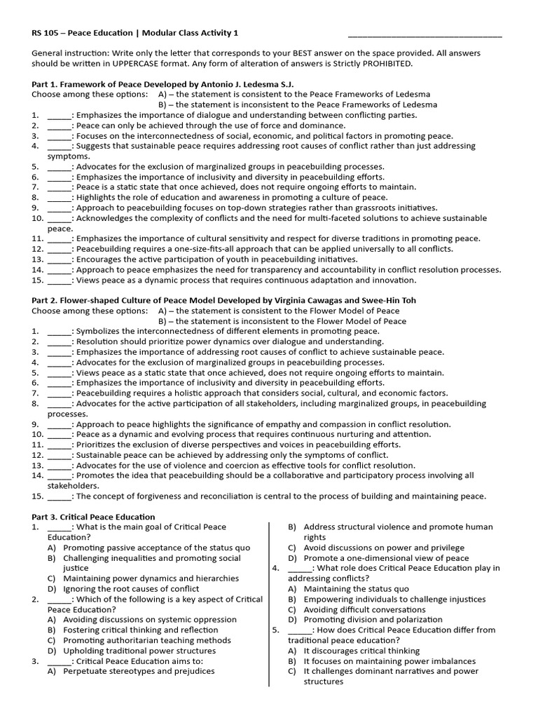 Modular Activity 1 | PDF