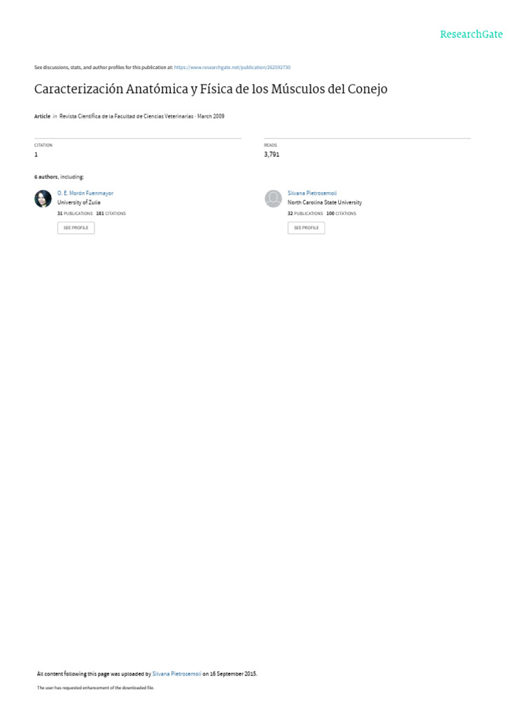 Caracterizacion Anatomica y Fisica de Los Musculos | PDF