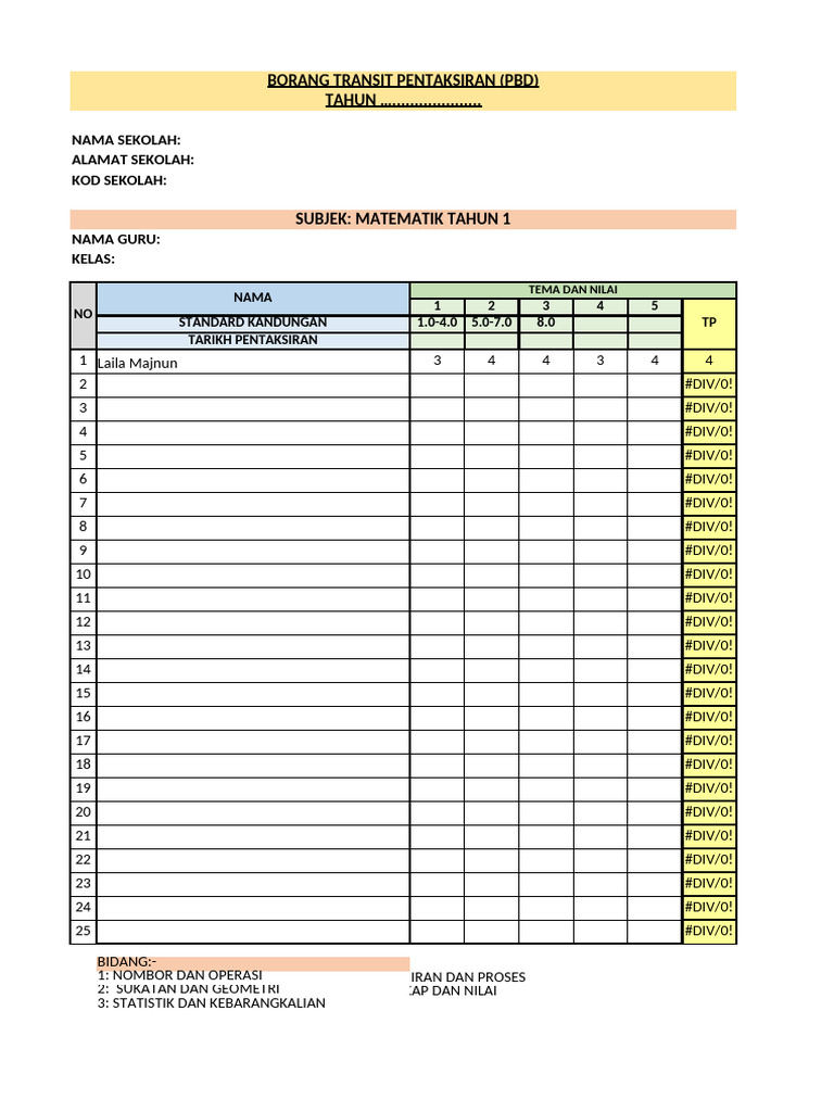 Rekod Transit Mate 1ab | PDF