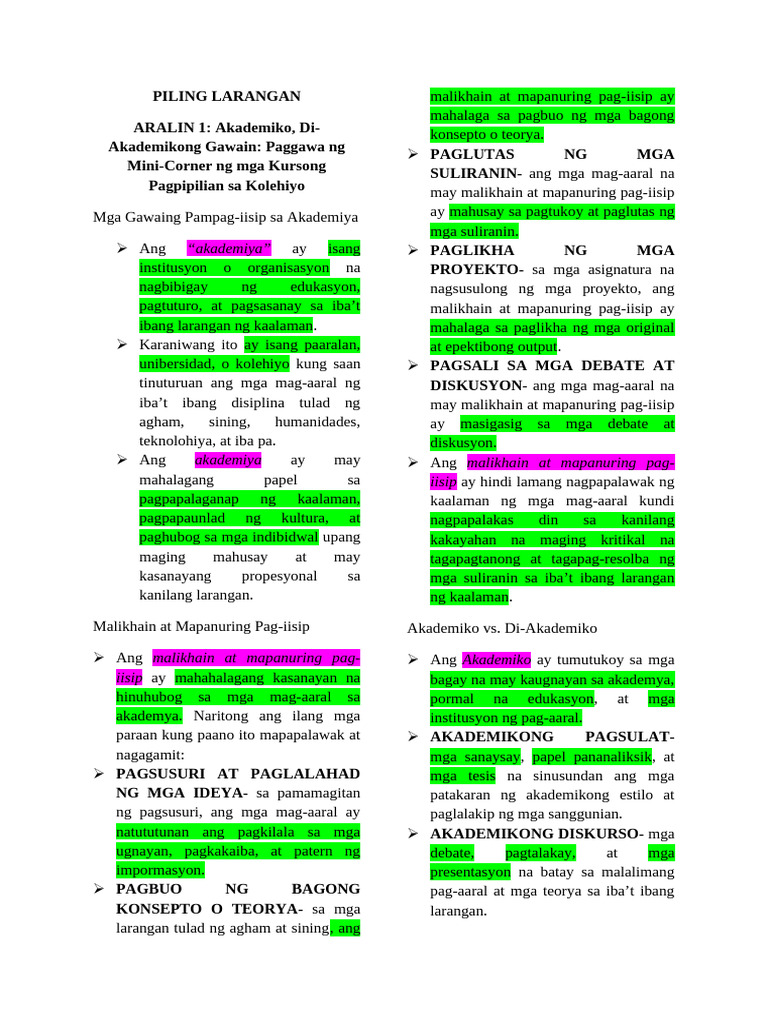 Piling Larangan | PDF