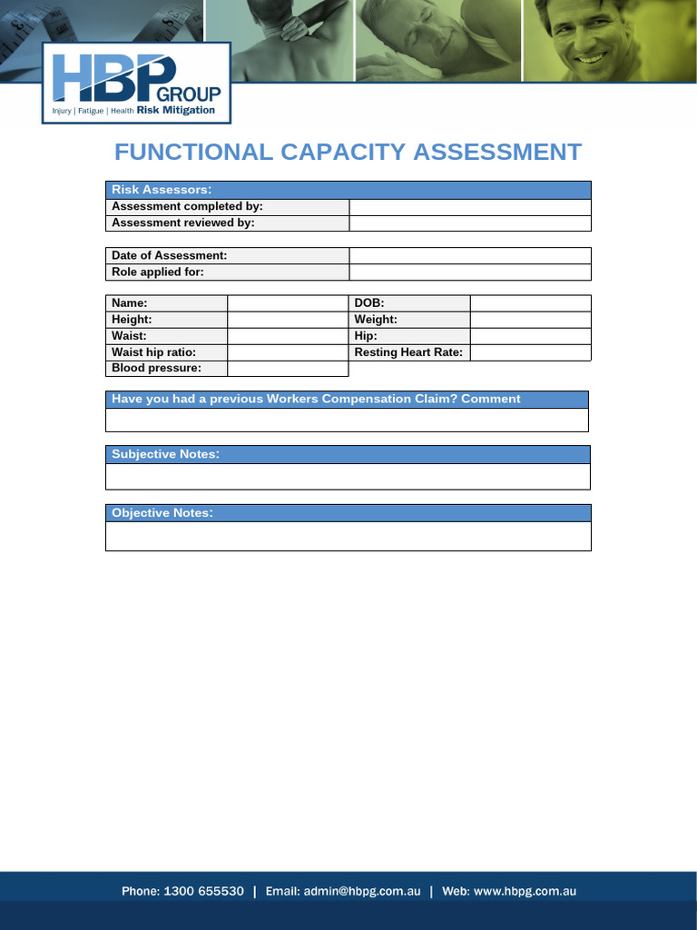Functional Capacity Assessment | PDF