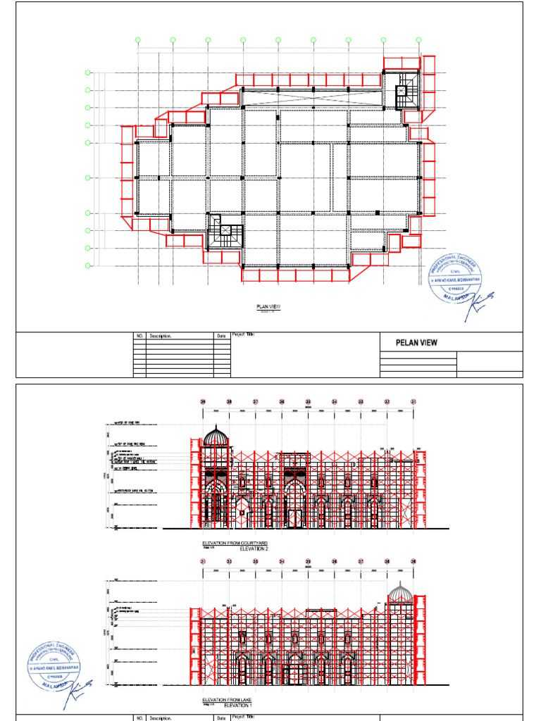 Pe Drawing Perimeter Scaffold-Masjid Sendayan 18-1-2017 Latest | PDF