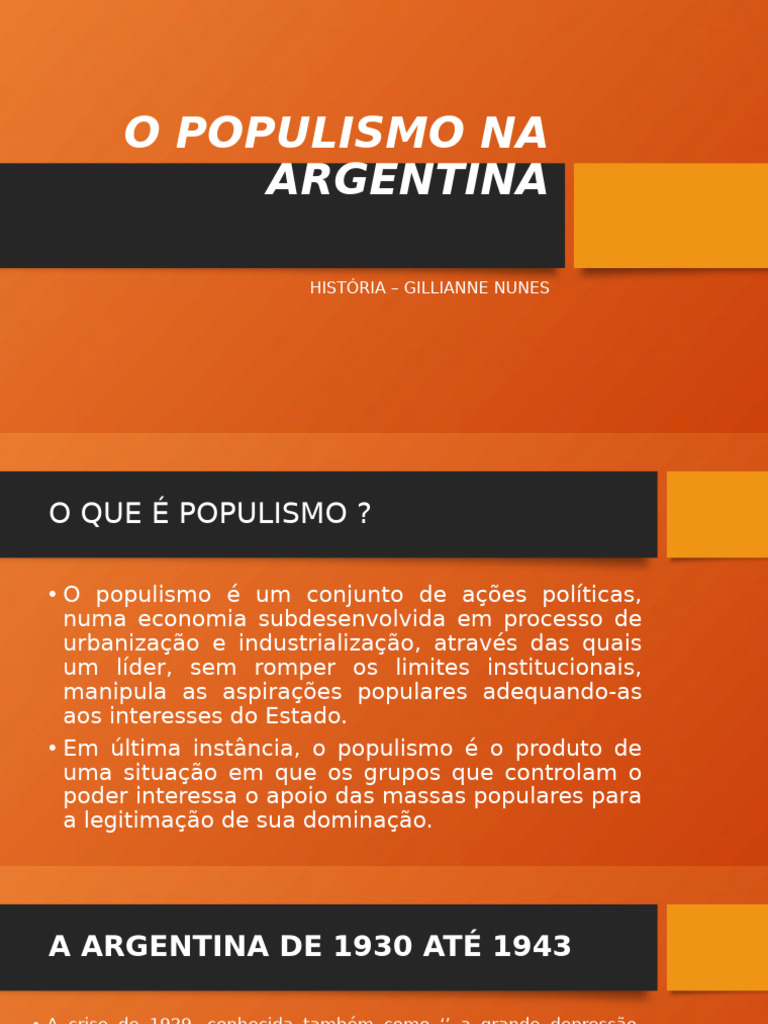 o Populismo Na Argentina | PDF