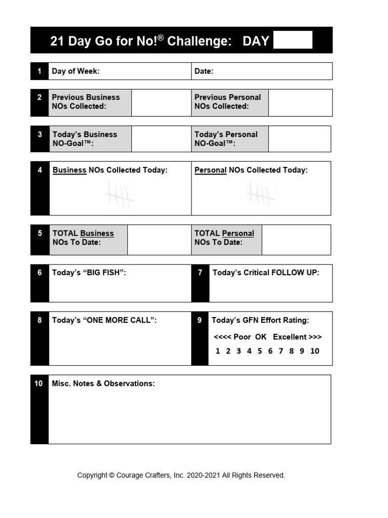 GFN 21DayChallengeTrackingSheet | PDF