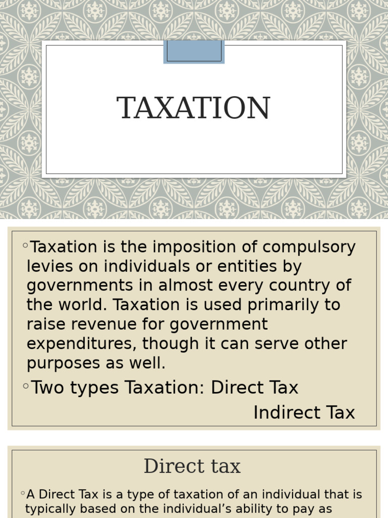 taxation-ppt-in-history | PDF