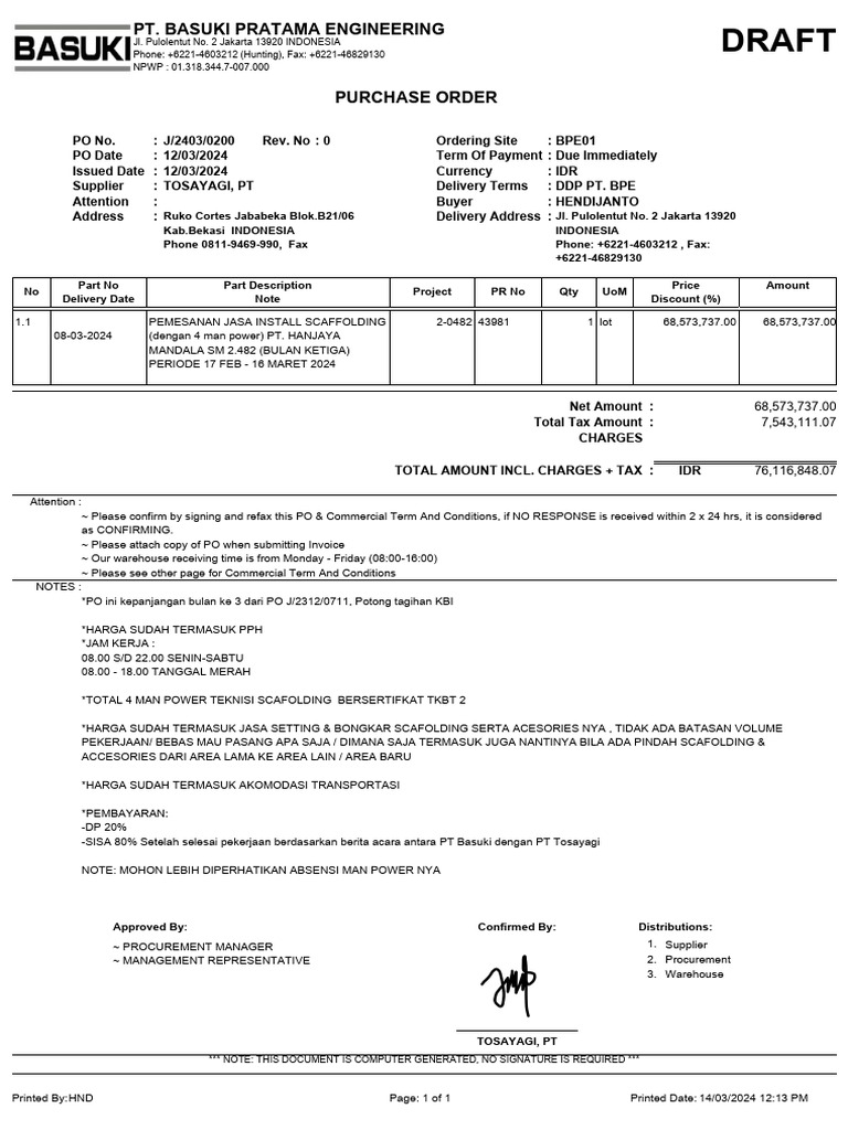 Tosayagi Po 0200 | PDF