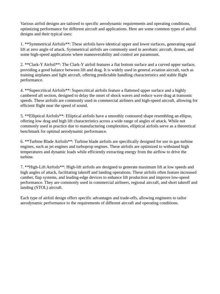 Airfoils Description | PDF | Technology & Engineering