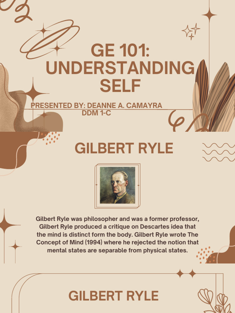 Gilbert Ryle Theory of Self CAMAYRA | PDF