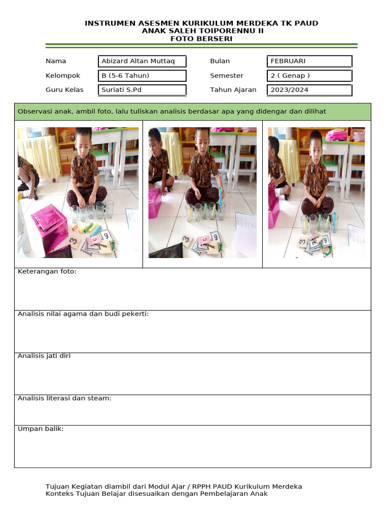 Foto Berseri PAUD Jateng | PDF