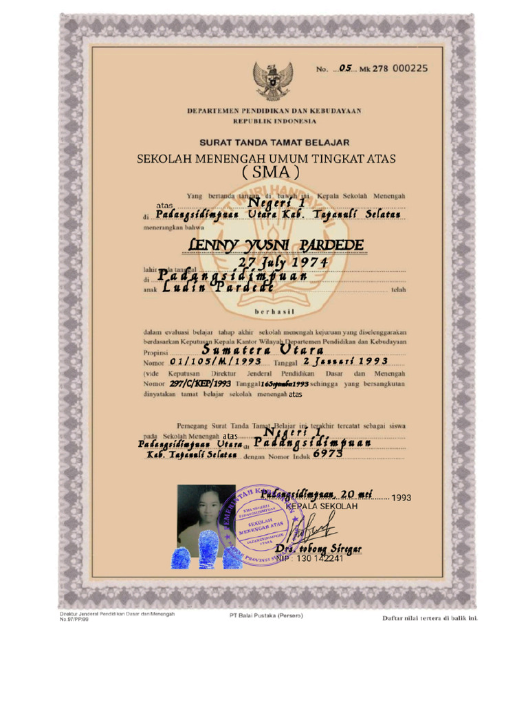 Ijazah Lenny | PDF