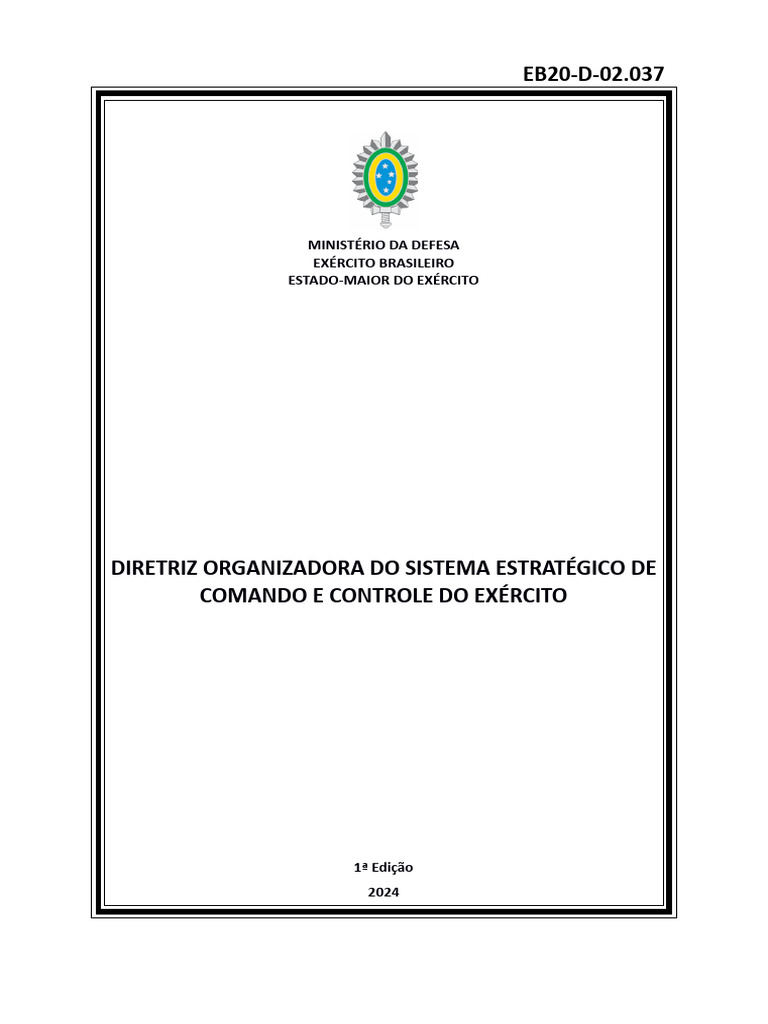 Diretriz de Comando e Controle do Exército | PDF | Technology & Engineering
