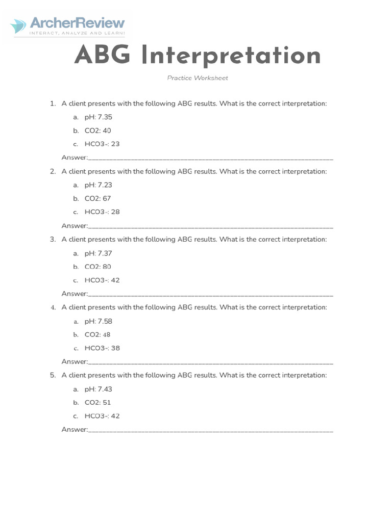 ABG Interpretation | PDF