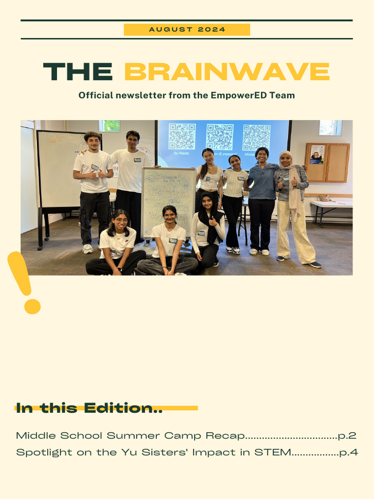 The BrainWave - August 2024 | PDF | Science, Technology, Engineering, And Mathematics | Teachers