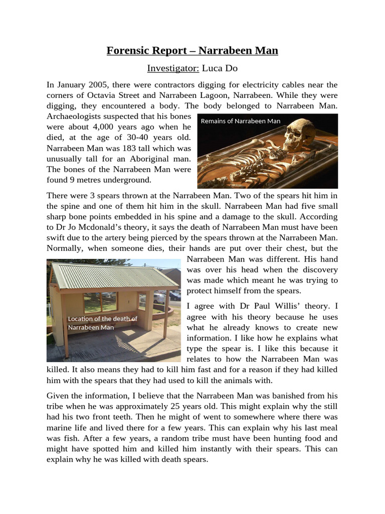 Narrabeen Man Forensic Report | PDF