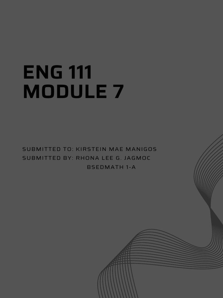 JAGMOC-Module 7 Reflection | PDF