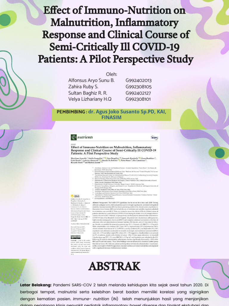 Jurding Imunonutrisi | PDF