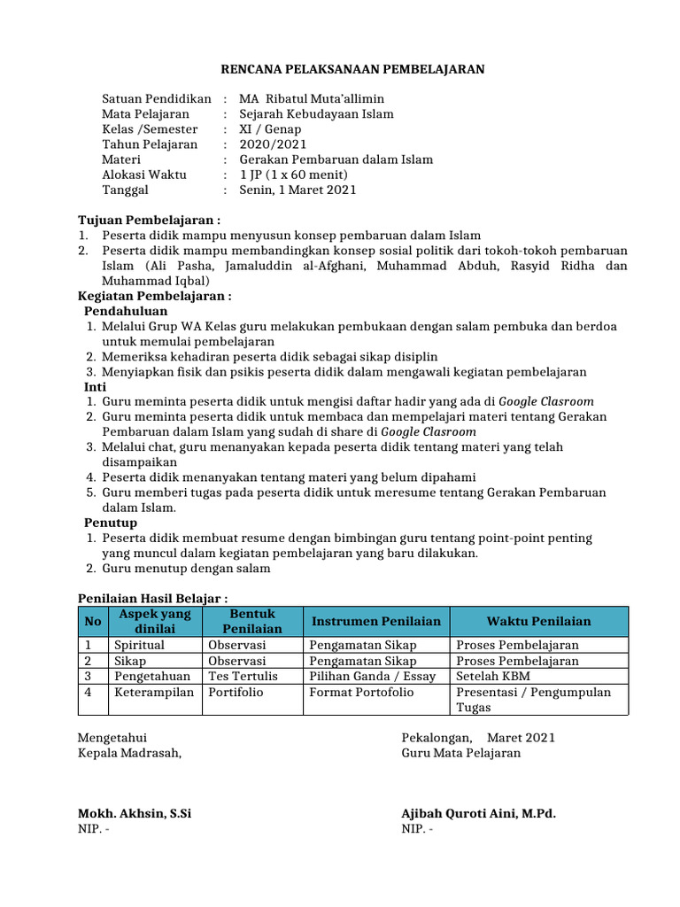 11-SKI-Gerakan Pembaruan Dalam Islam 1 | PDF