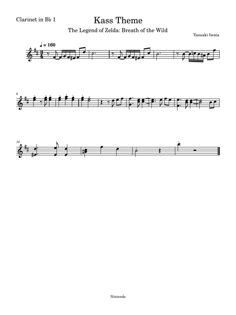 Kass Theme-Clarinet in BB 1 | PDF