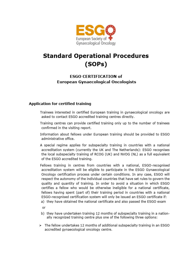 3 SOPs Certification of Fellows 2021 | PDF