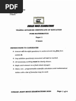 Wakissha Uce Phy 2024 Mock | PDF