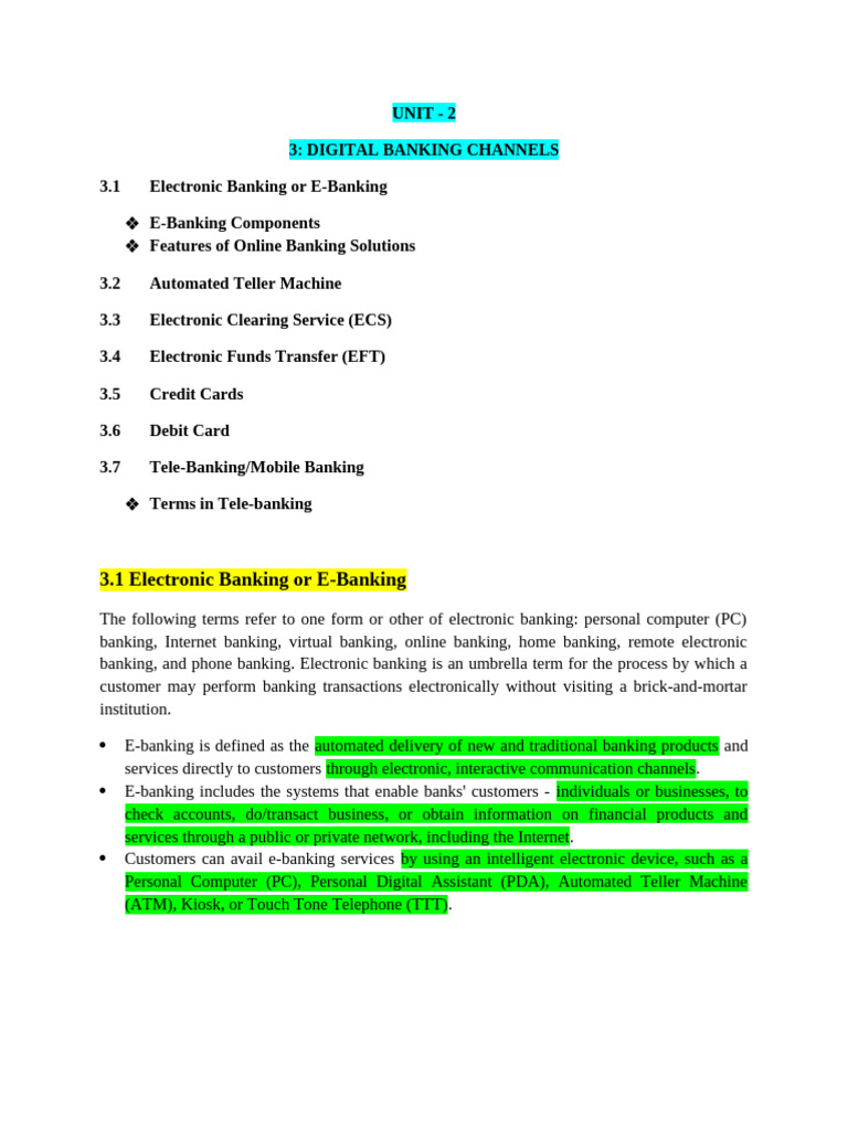 3-Digital Banking Channels | PDF