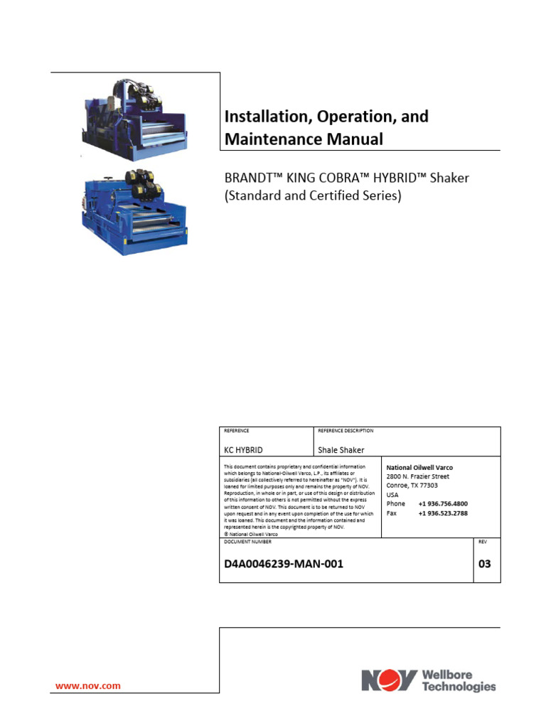 D4A0046239-MAN-001 - KC Hybrid Shaker Manual | PDF