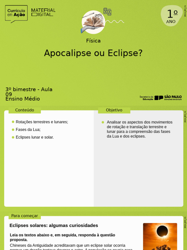 Aula 9 - Apocalipse Ou Eclipse | PDF