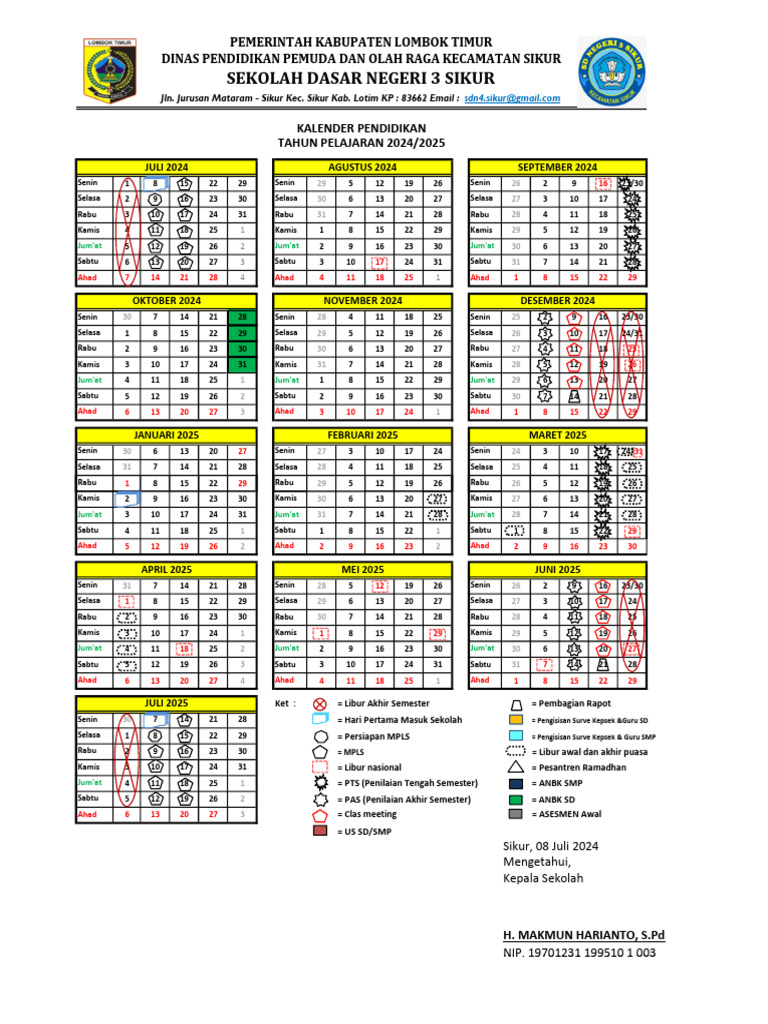 Kaldik 2024-2025 | PDF