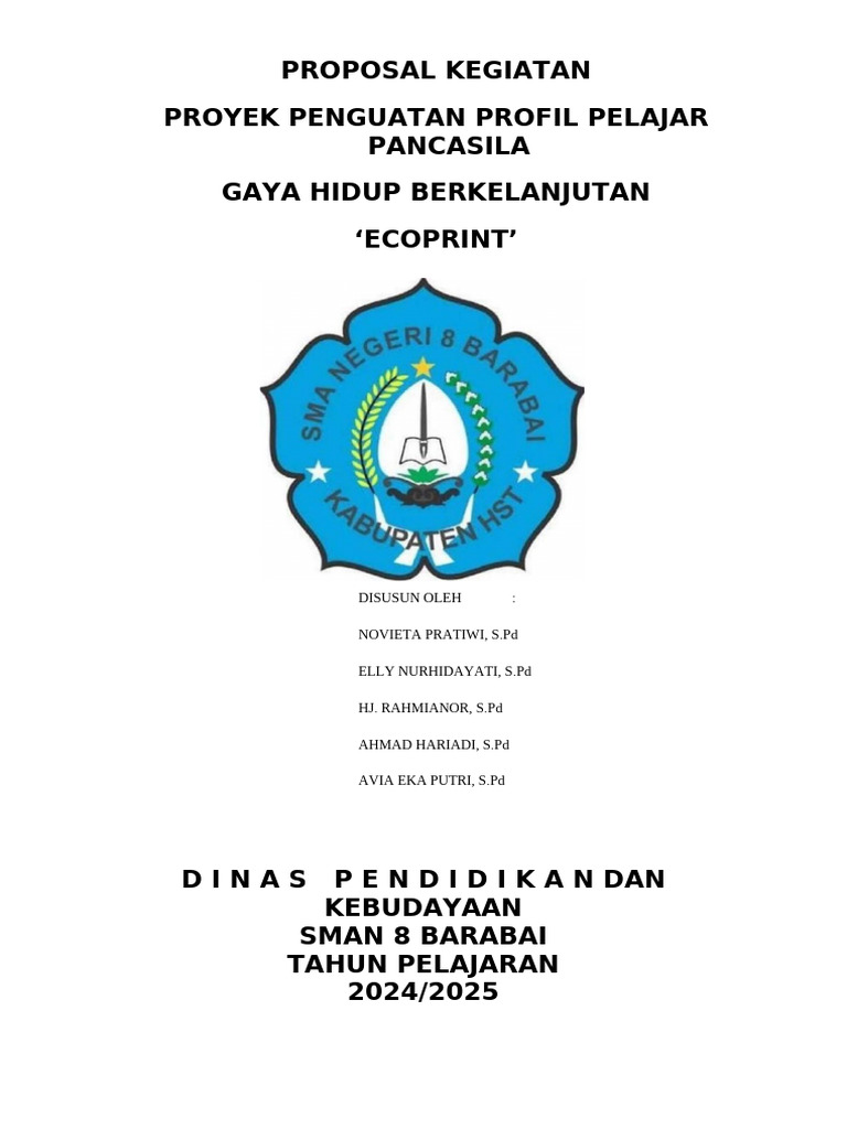 Proposal Kegiatan P5 | PDF