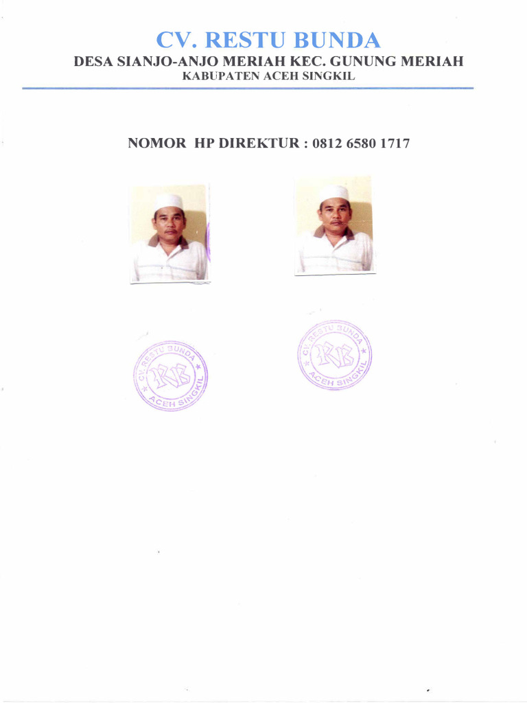 CV Restu Bunda | PDF