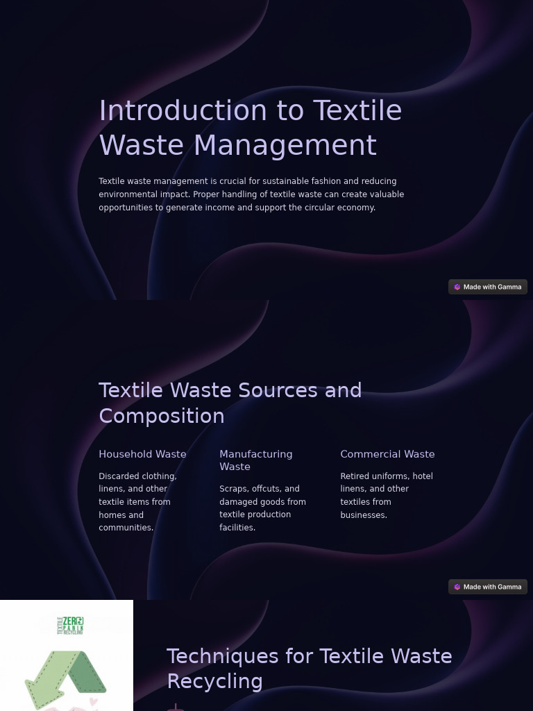 Introduction To Textile Waste Management | PDF | Textiles | Recycling