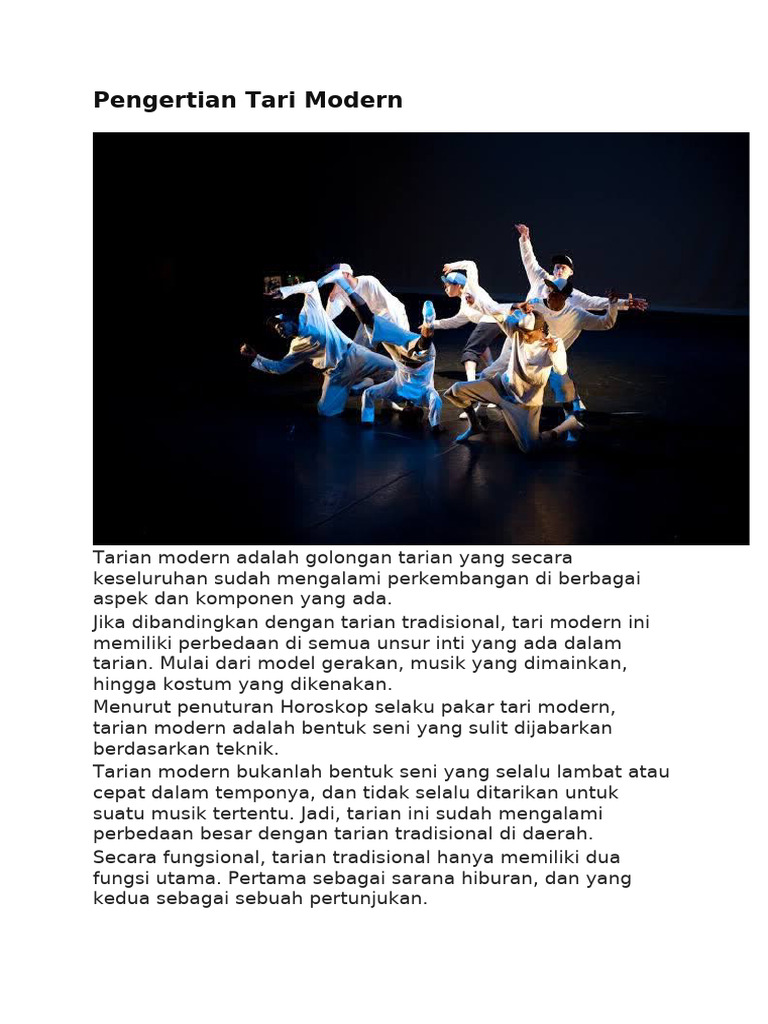 Pengertian Tari Modern | PDF