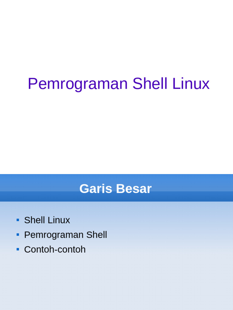Pemrograman Shell | PDF