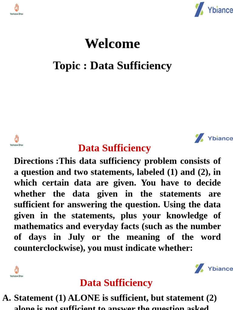 Assumptions, Statement, Cause-Effect, Assumptions and Conclusion | PDF