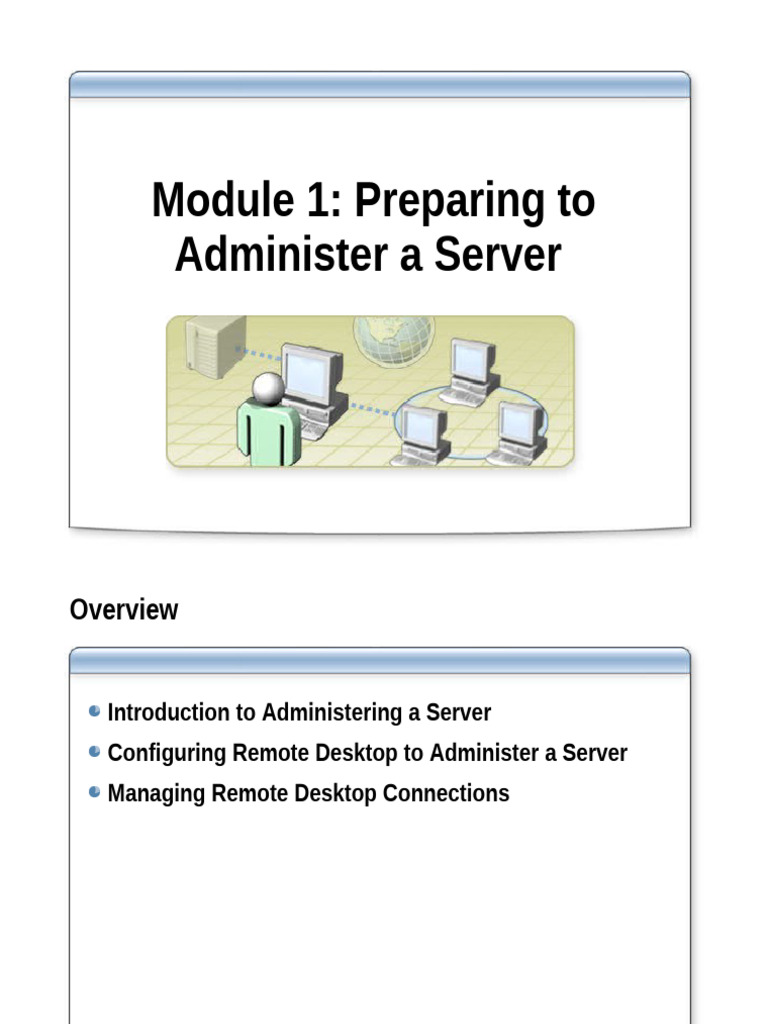 Module 1: Preparing To Administer A Server | PDF