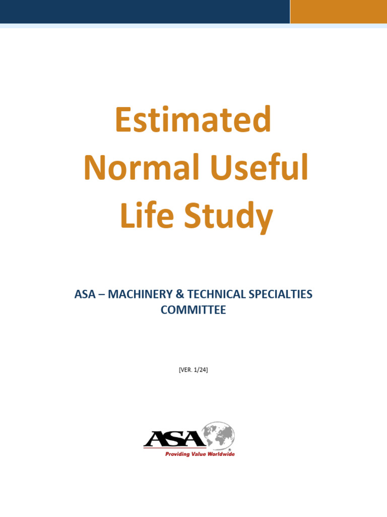 ASA-Estimated Normal Useful Life Study 2024 | PDF