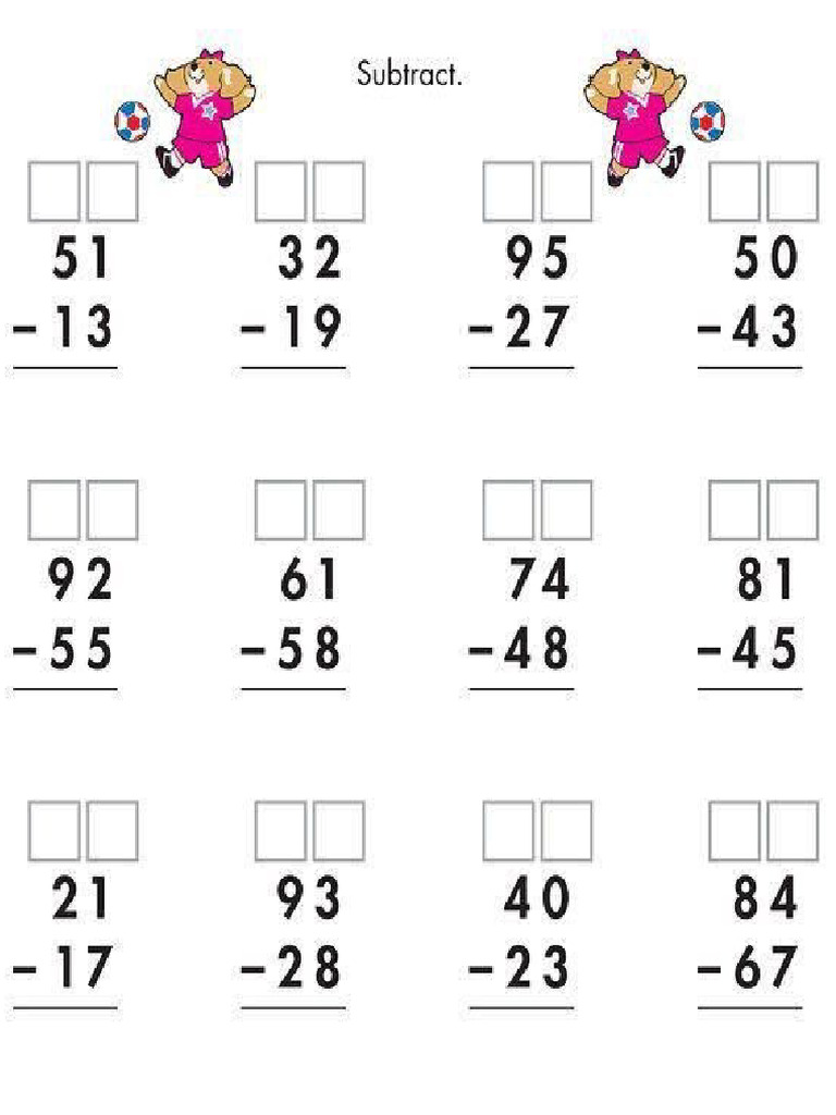 Restas, Numeros Del 10 Al 20 | PDF
