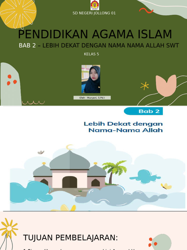 PAI Kelas 5 BAB 2 LEBIH DEKAT DENGAN NAMA ALLAHppt 1 | PDF