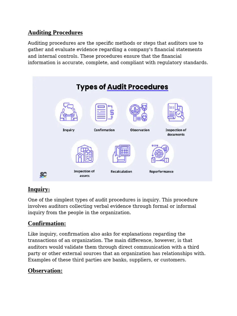 Auditing Procedures | PDF