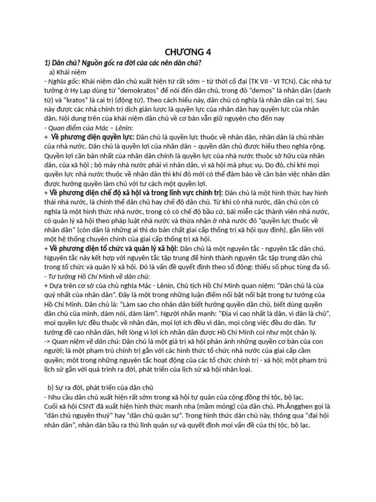 Chương 4 CNXHKH | PDF