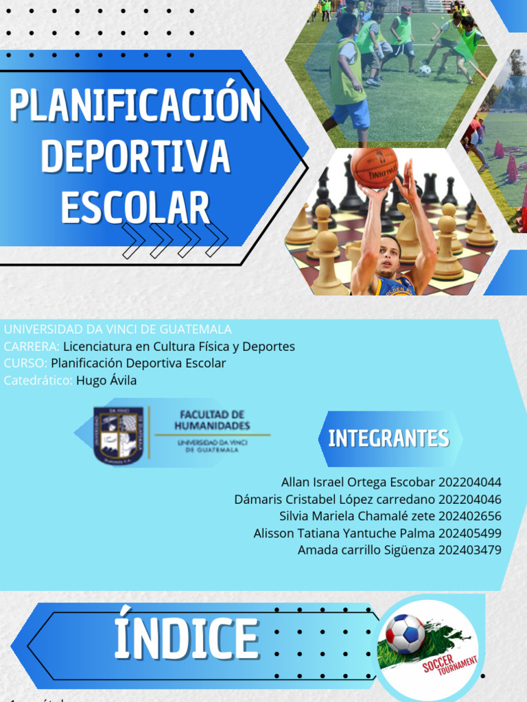 Presentación Planificación Deportiva Escolar Grupo 1 | PDF