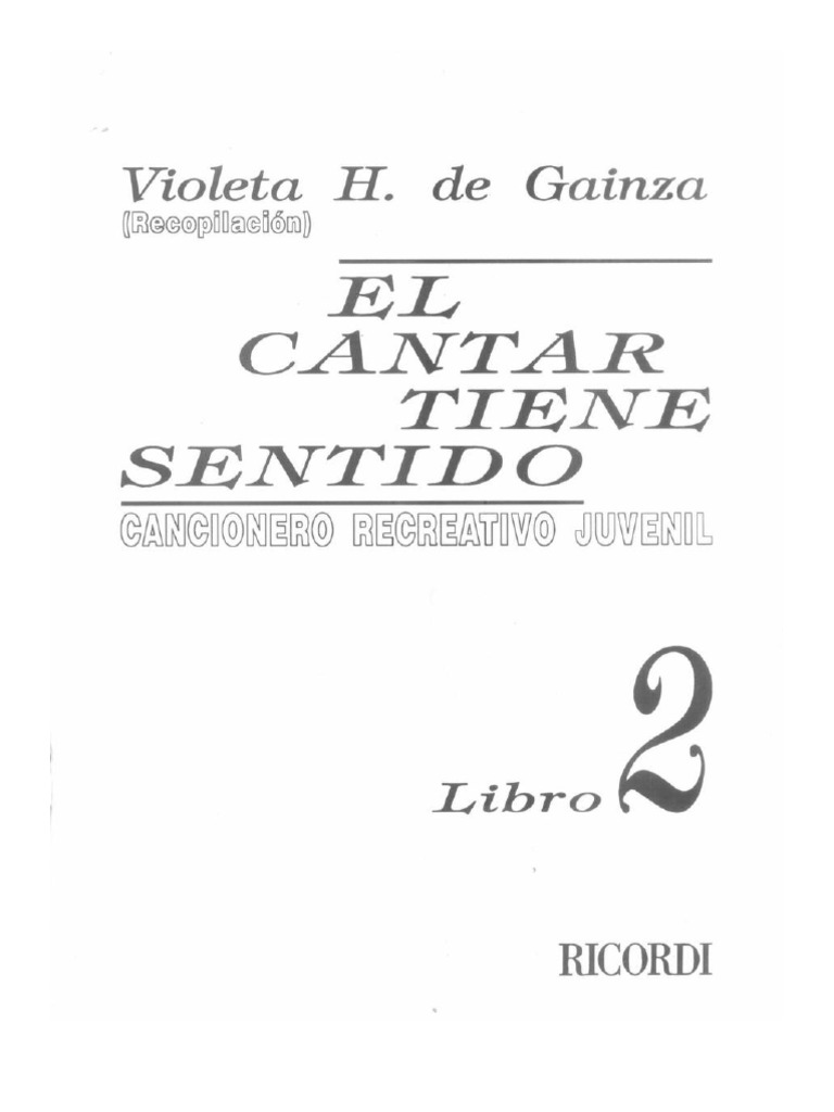 El Cantar Tiene Sentido 2 | PDF