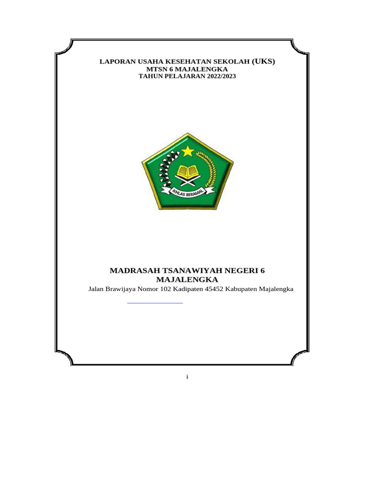 Proker UKS MTSN 6 Majalengka TP 2022-2023 | PDF