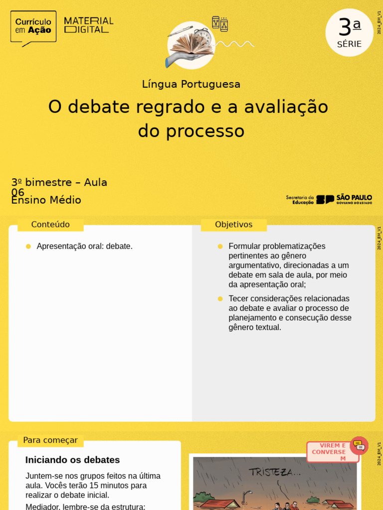 Aula 6 - O Debate Regrado e A Avaliação Do Processo | PDF