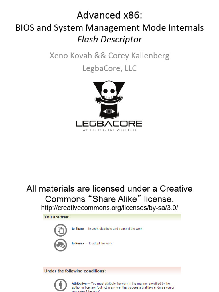Day2 - 02 - Advanced x86 - BIOS and SMM Internals - Flash Descriptor | PDF